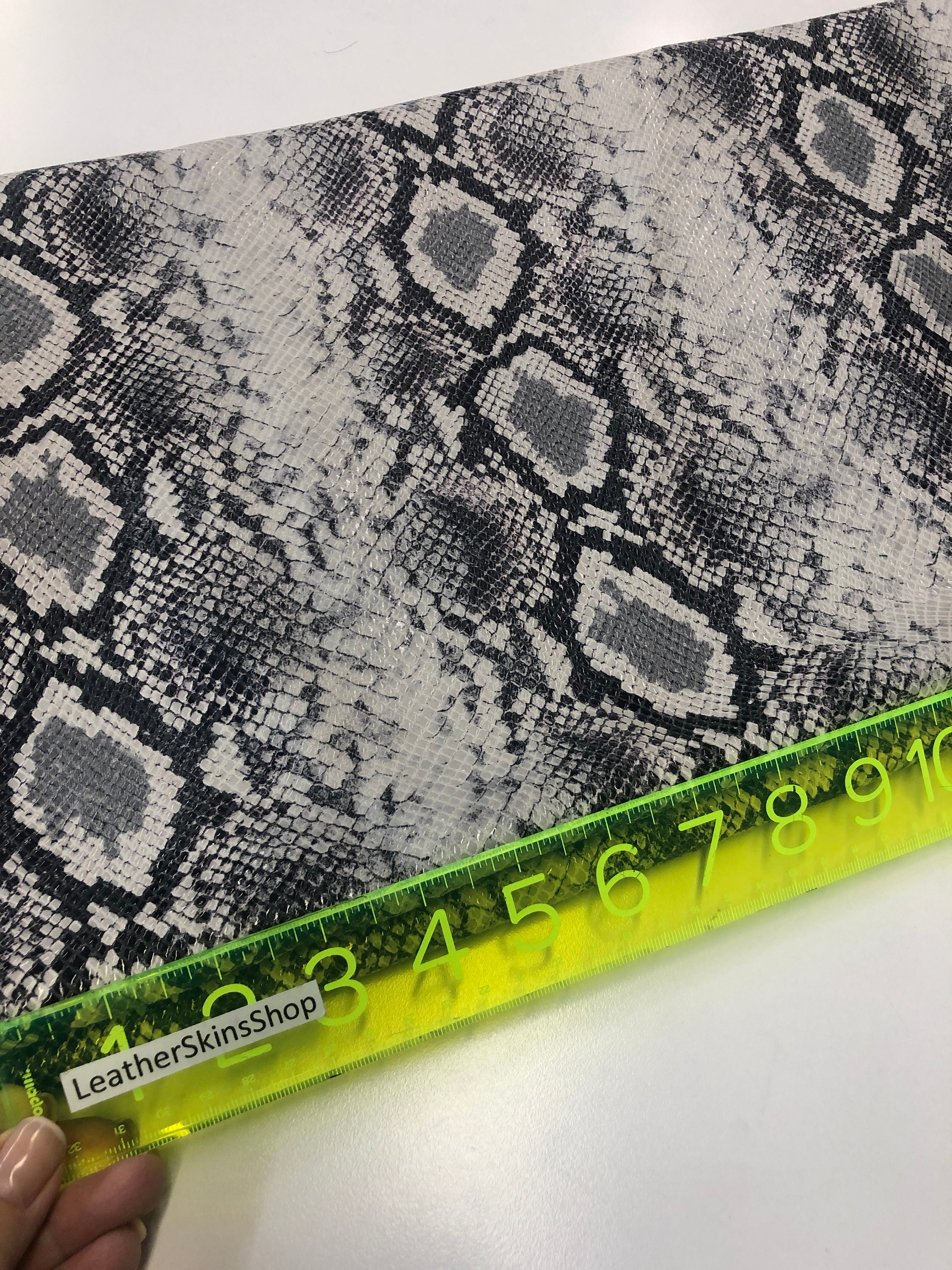 SNAKE LEATHER Python 9x9 Snakeskin Print Calfskin | Etsy