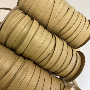 LEATHER 1/2" Double Folded Decorative Leather Trim by the Yard/genuine ...