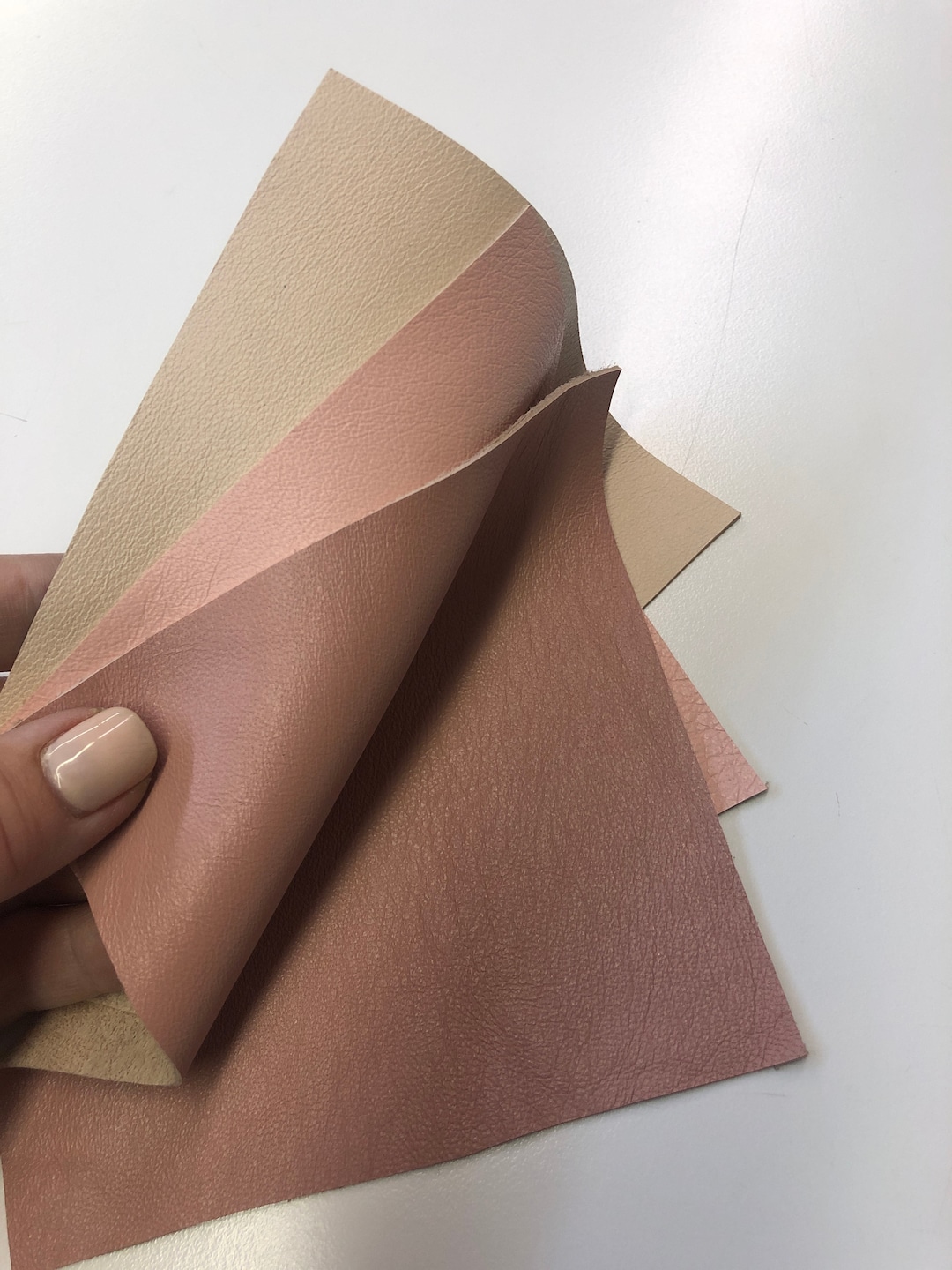 Pink LEATHER 8"x10" Sheets 3 Shades Pink Pale Pink, Ballerina Pink ...