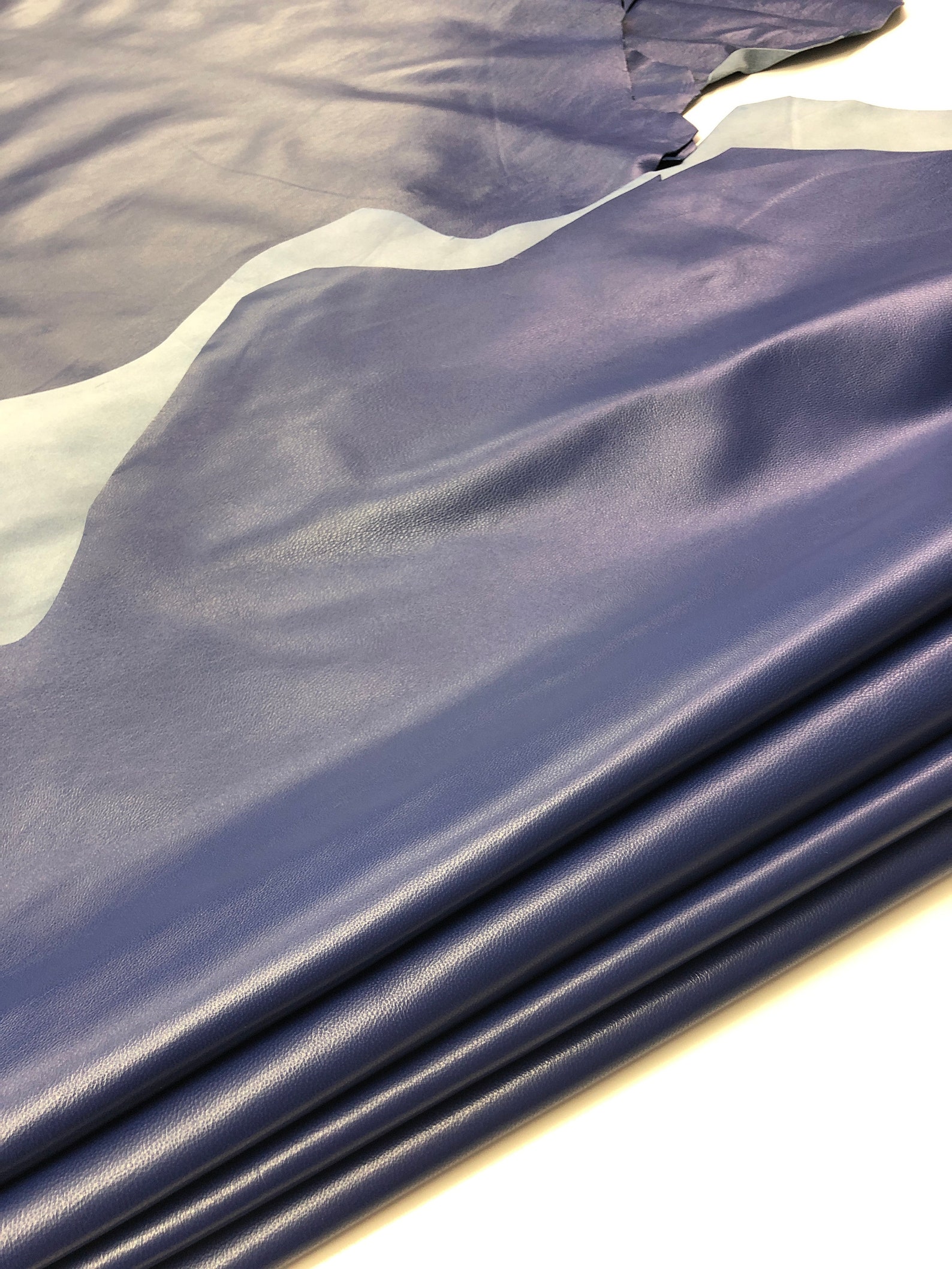 NAVY Dark Blue LEATHER SKINS/ Midnight Blue Lambskin Leather - Etsy