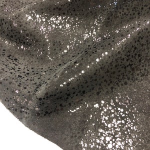 LEATHER 8"x10" SHINY PATENT Black Leather Shiny Raindrop Suede/real ...