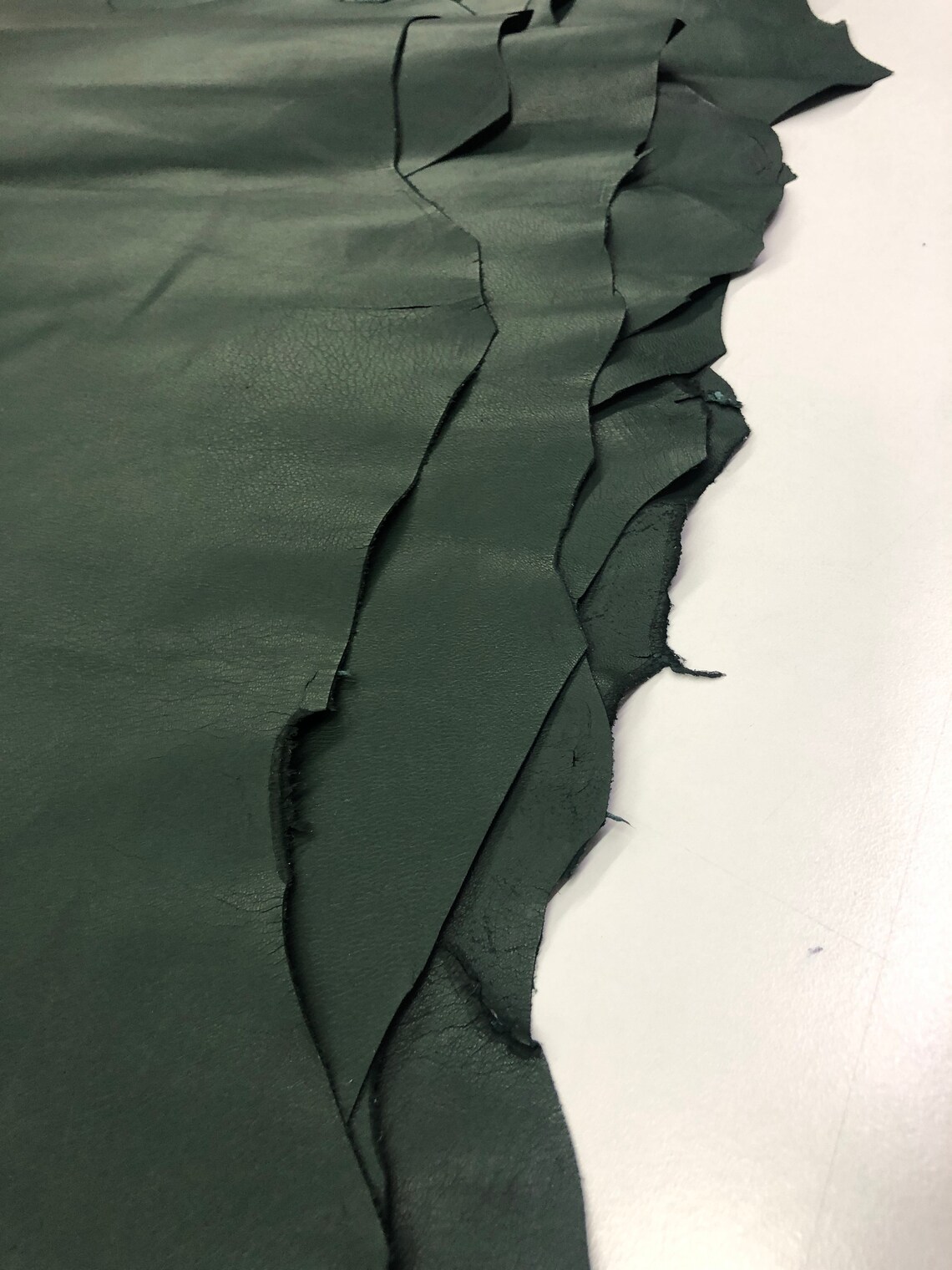 FOREST GREEN LEATHER Hides Skins/Dark Green lambskin leather | Etsy