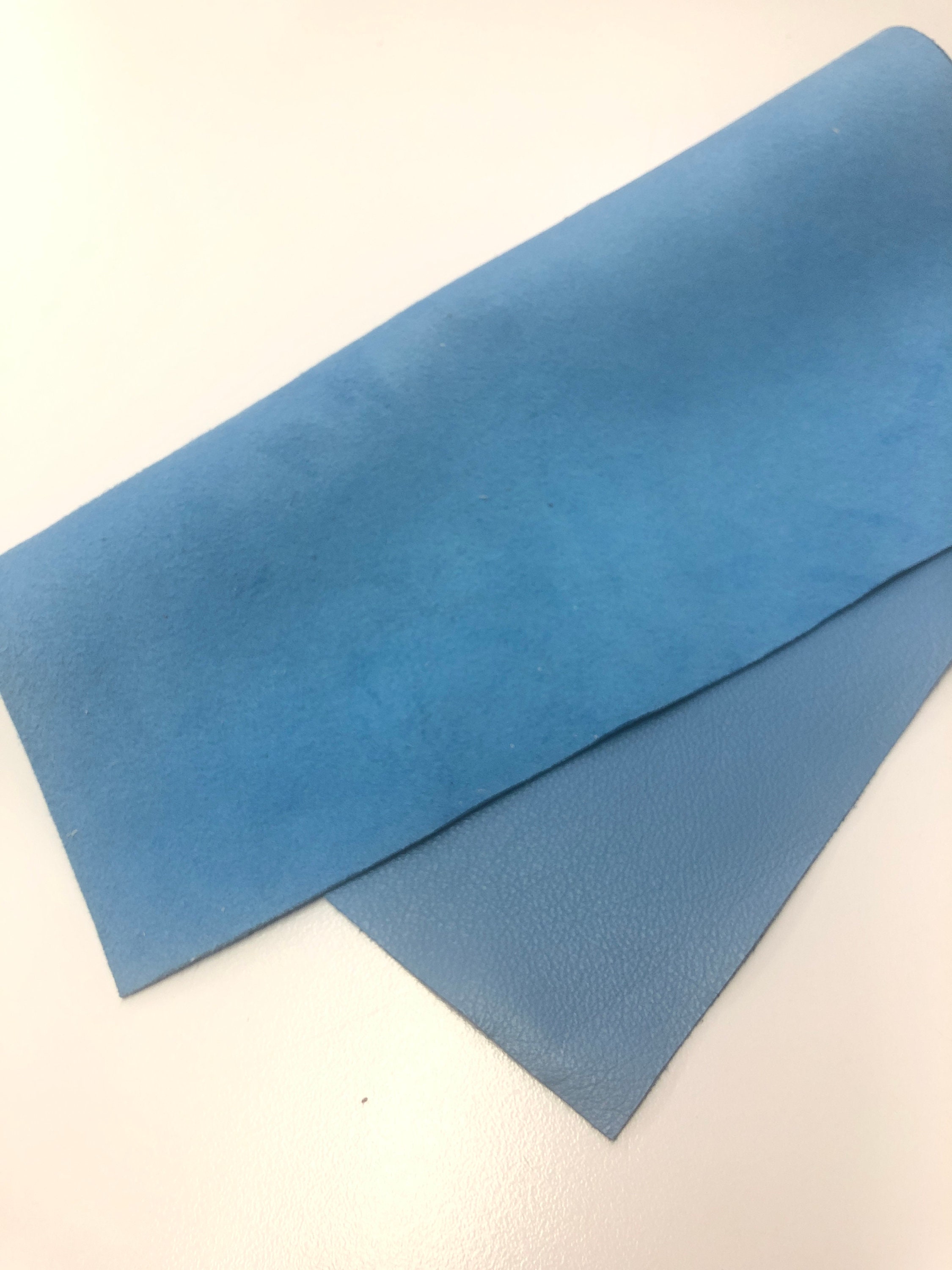 Blue LEATHER 10x10 Sky Blue LEATHER Blue Leather Sheet | Etsy