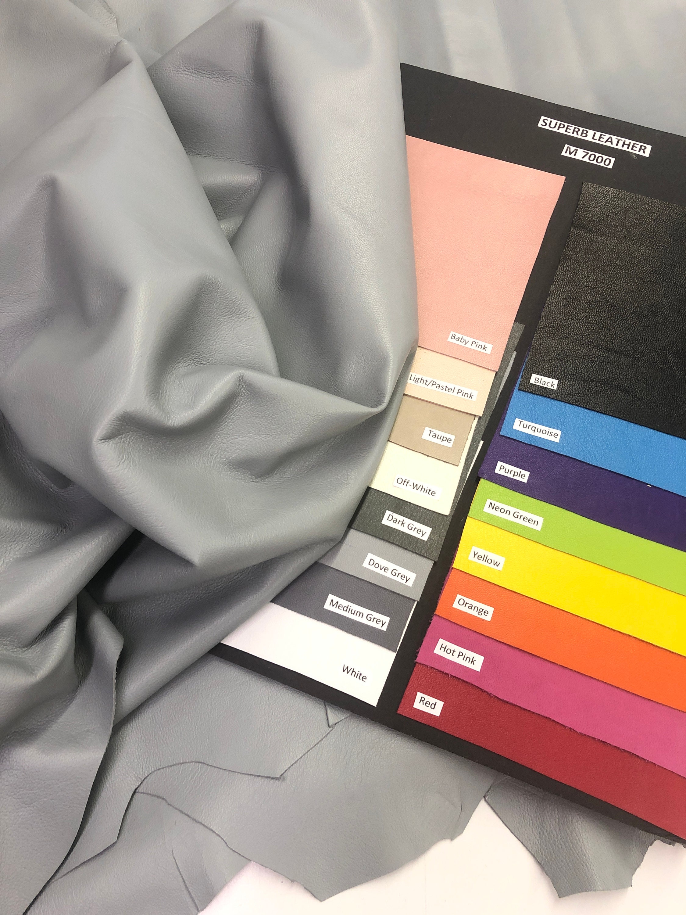LEATHER DOVE GREY Superb Leather, Soft Thin Lambskin Leather, Thickness ...