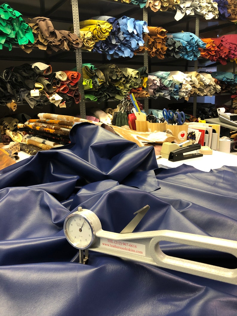 Blue LEATHER SKINS/ Midnight Blue Lambskin Leather/ Buttery - Etsy