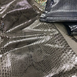 PYTHON GENUINE SKIN Silver Wash on Natural Python Skin, Choose the Size ...