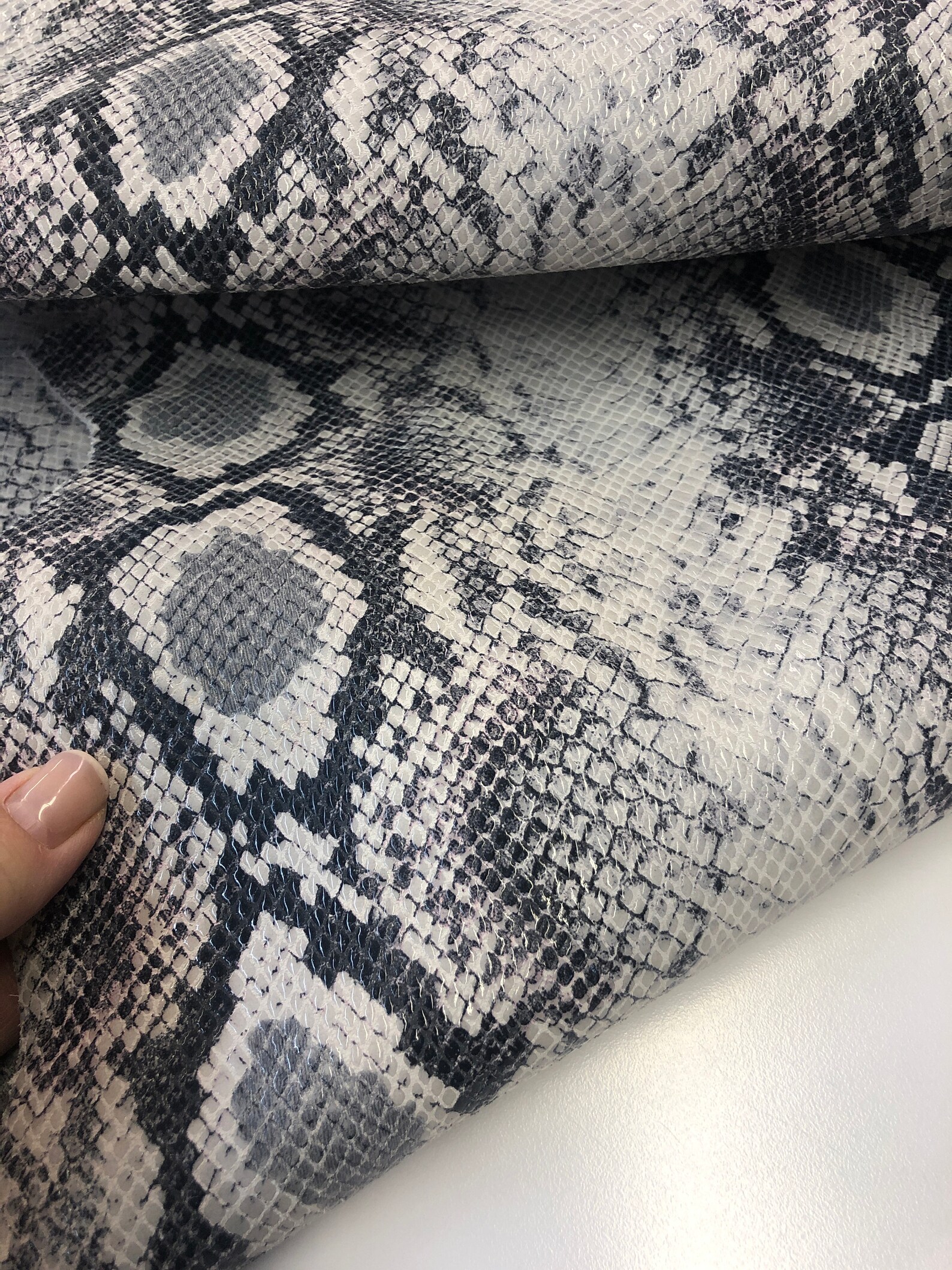 SNAKE LEATHER Python 9x9 Snakeskin Print Calfskin | Etsy