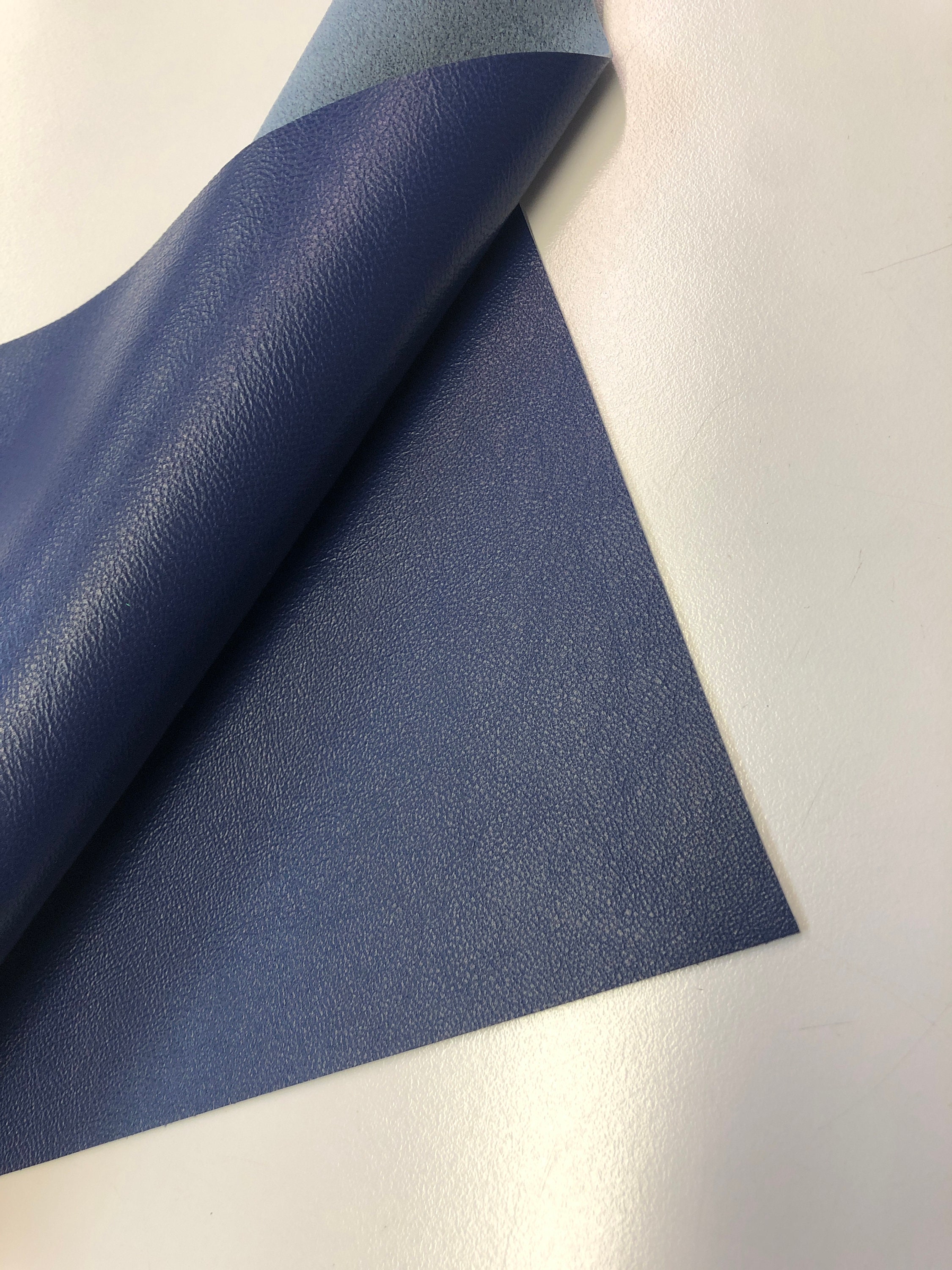 Dark Blue LEATHER Midnight Blue LEATHER Leather Sheet | Etsy