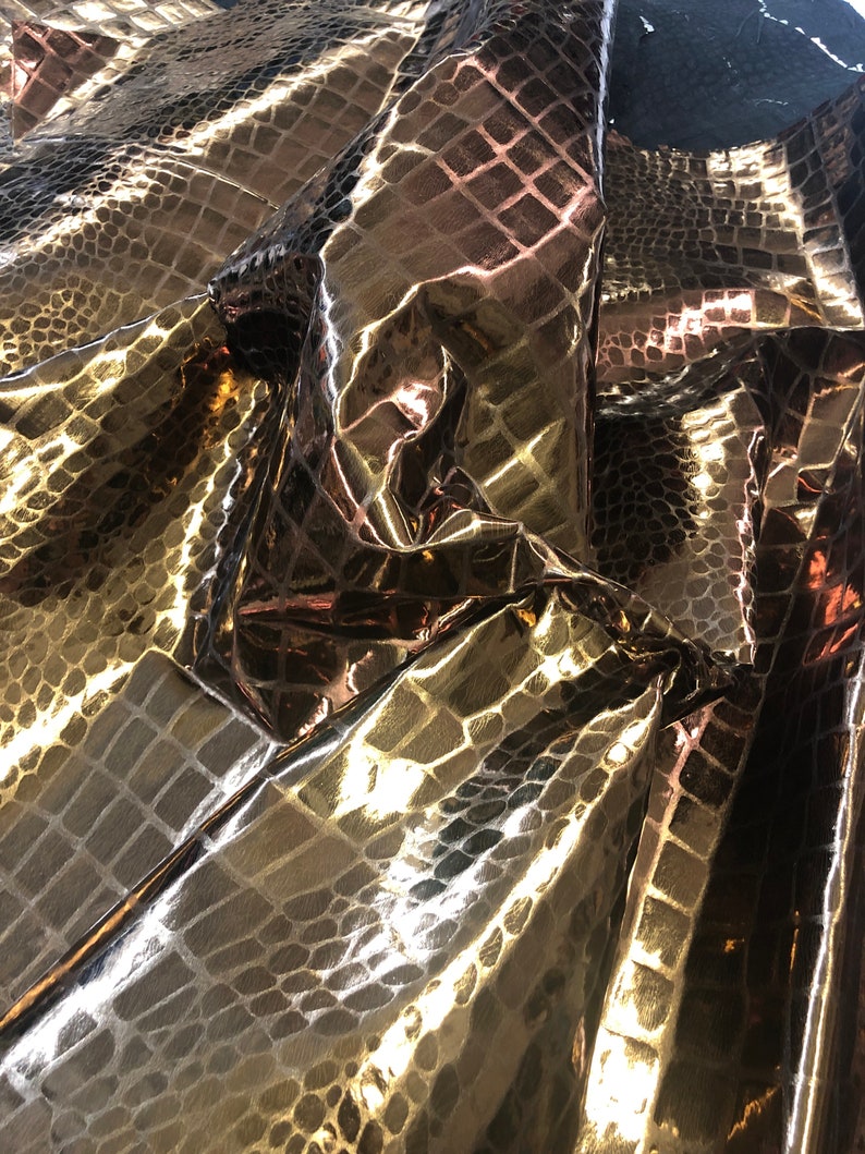 LEATHER GENUINE Leather Crocodile Alligator Embossed - Etsy