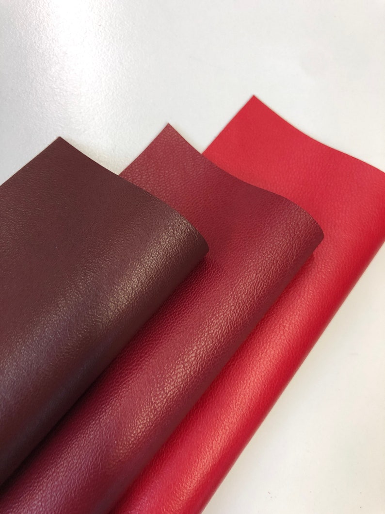LEATHER RED Lambskin Leather, Fire Red Soft Leather, Dark Red Leather ...