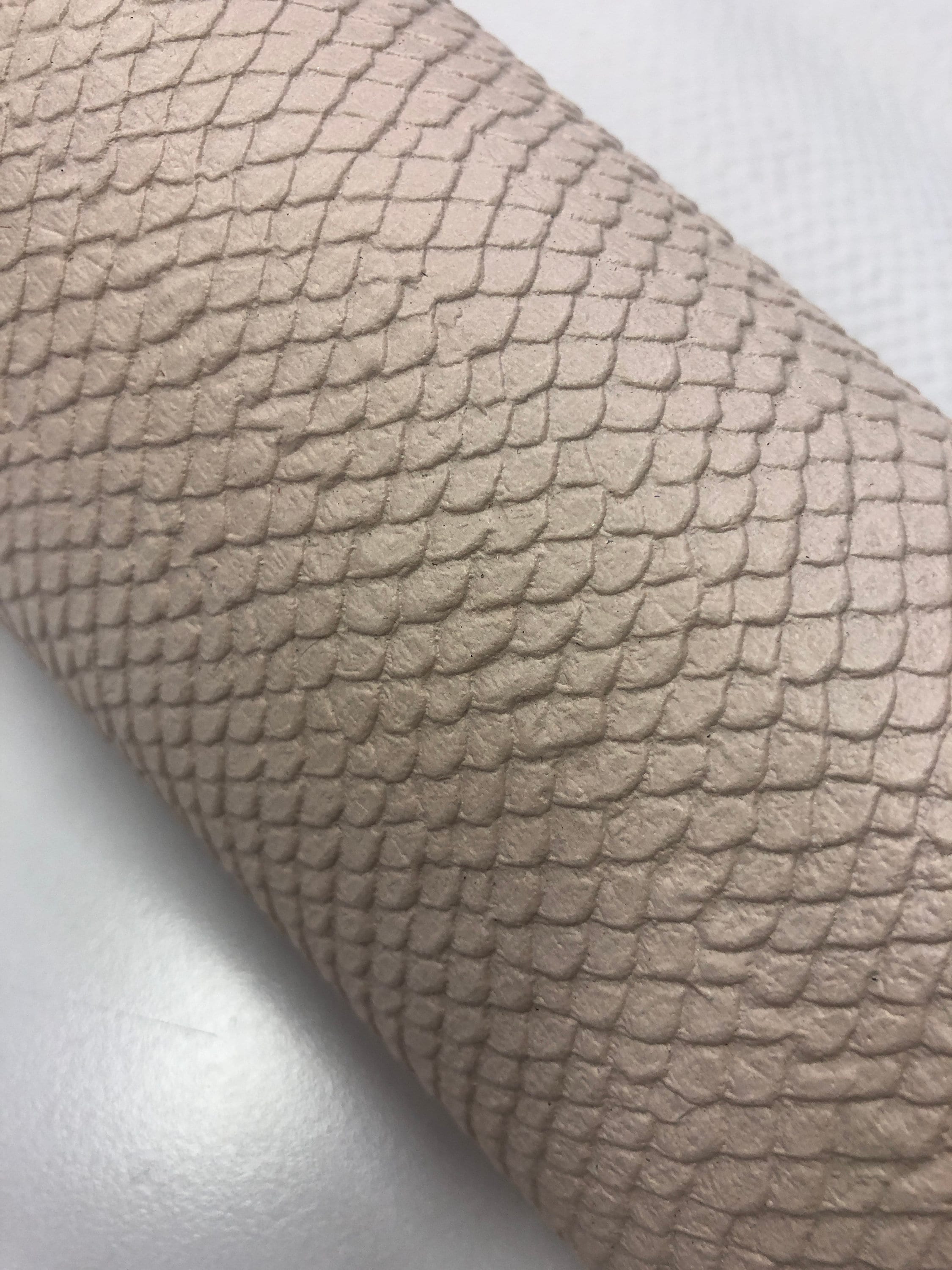 Pale Pink LEATHER SNAKE embossed leather/Calfskin Leather | Etsy