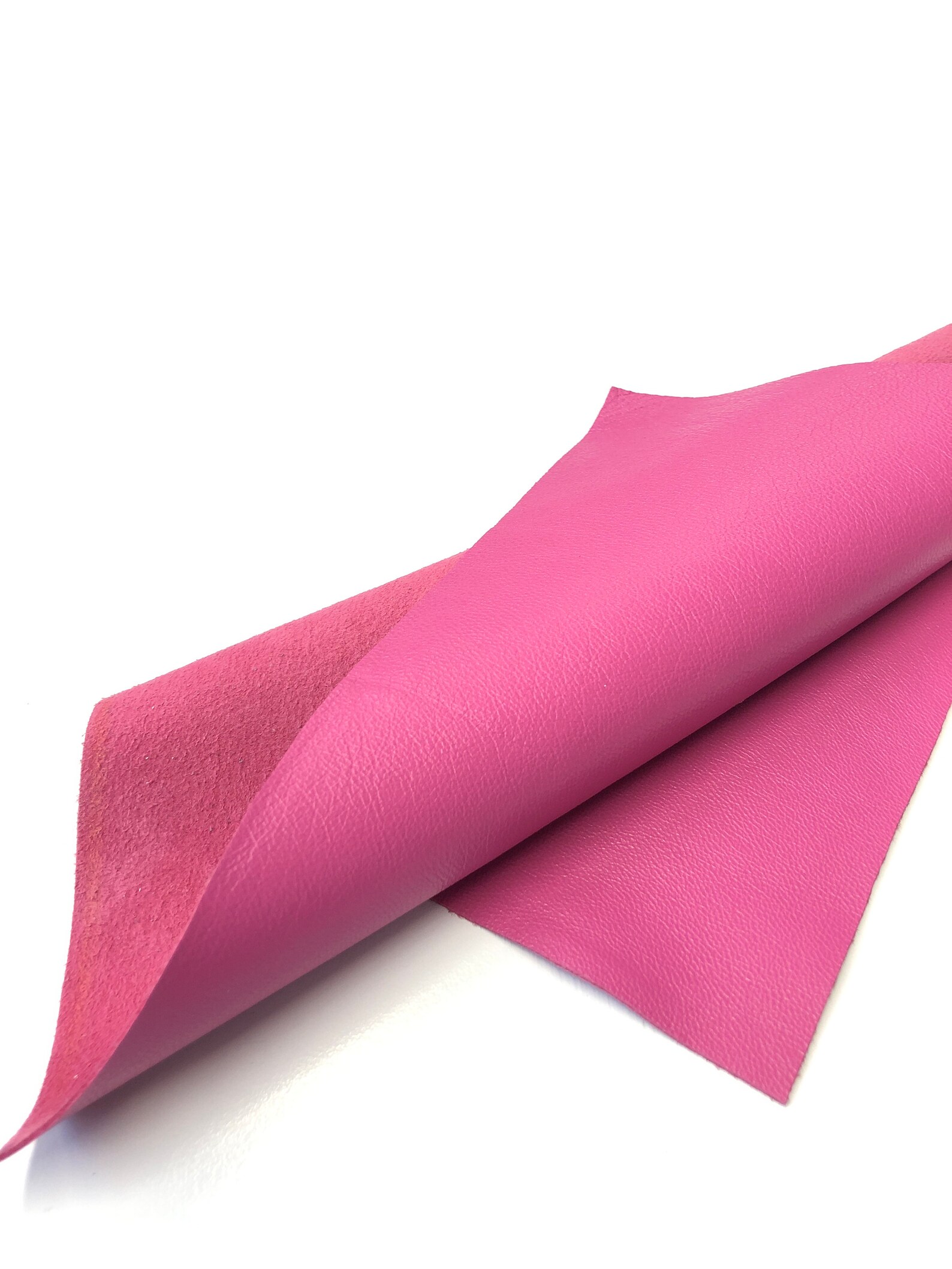LEATHER Hot Pink Leatherbright Pink Leather Sheet Leather - Etsy