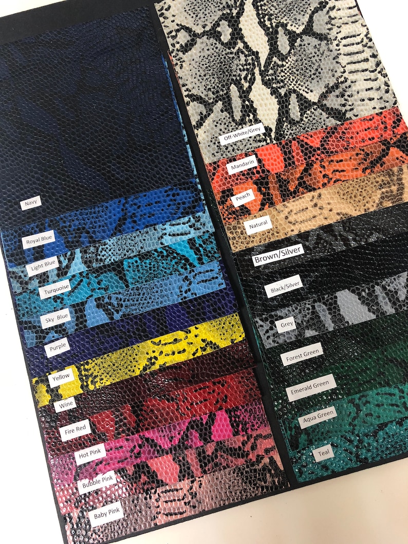 LEATHER SNAKE Pythonmost Realistic Print Genuine Leather - Etsy