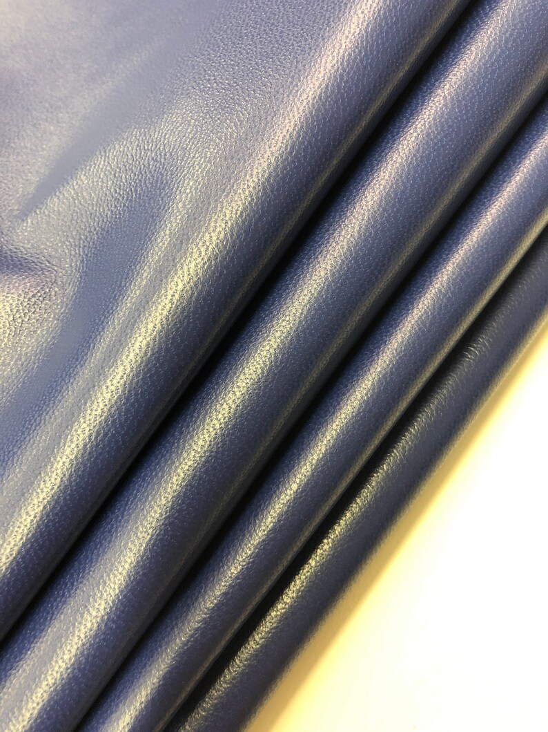 NAVY Dark Blue LEATHER SKINS/ Midnight Blue Lambskin Leather | Etsy
