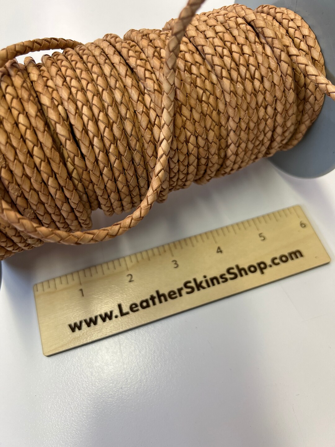 Leather BRAID 4mm/ Real LEATHER Braid/leather Lace, Leather Straps for ...