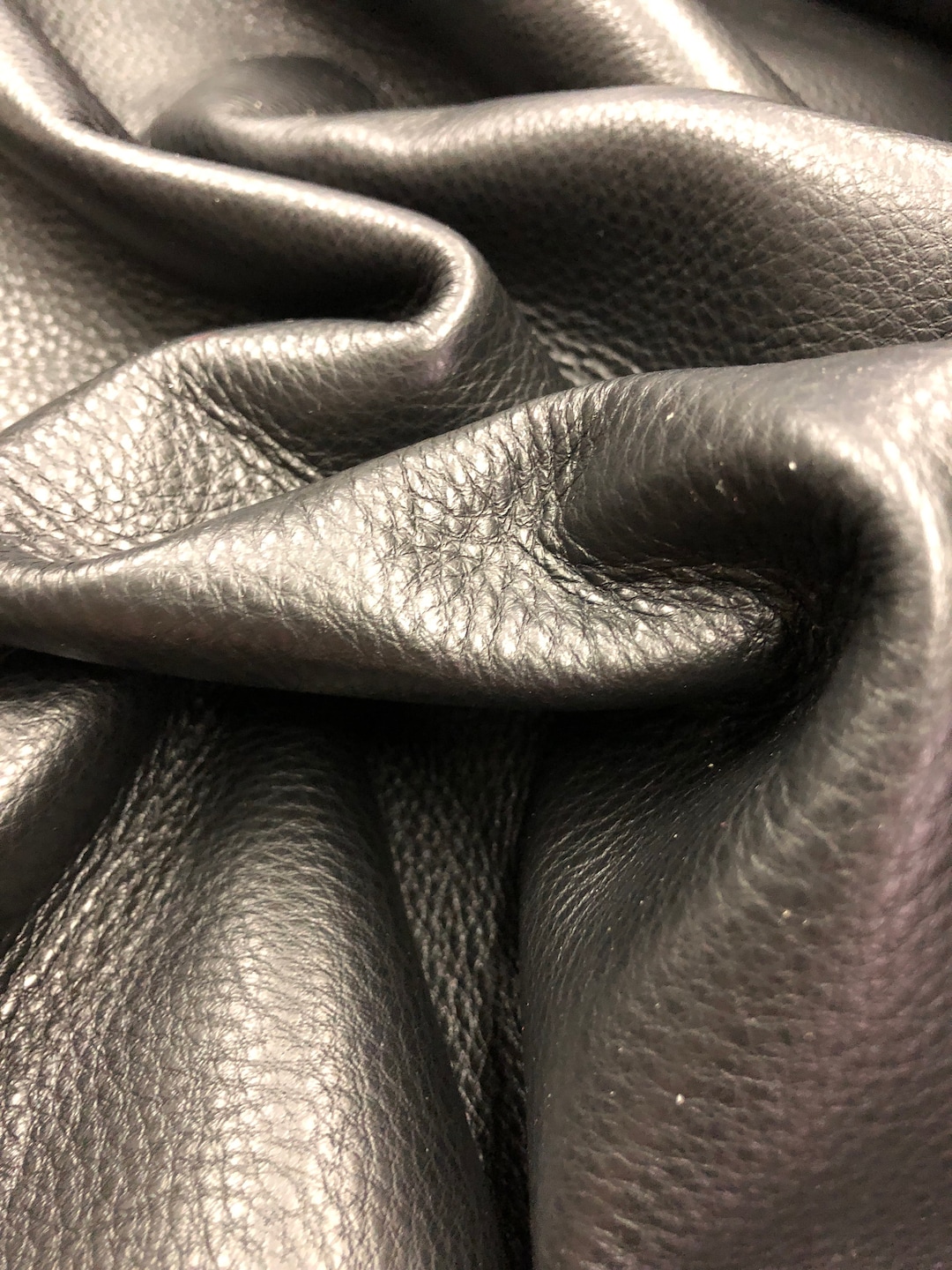LEATHER UPHOLSTERY Leather COWHIDE Genuine Black Top Grain Cowhide 3-3. ...
