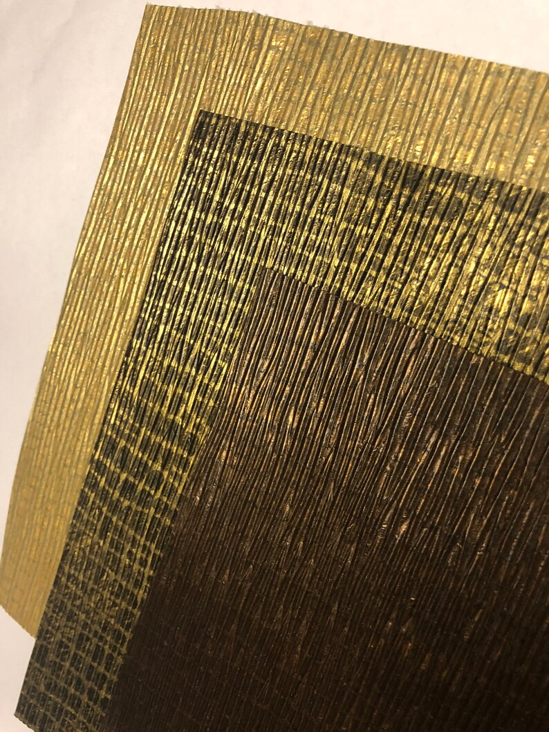 GENUINE LEATHER Metallic SHEETS Gold Antique Gold Bronze | Etsy