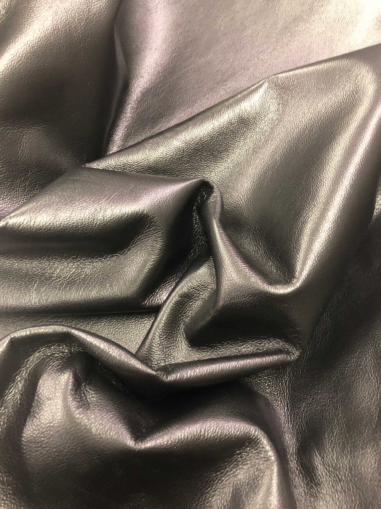 Black LEATHER, LEATHER SKIN, Genuine Leather Sheets, Choose Your Size ...