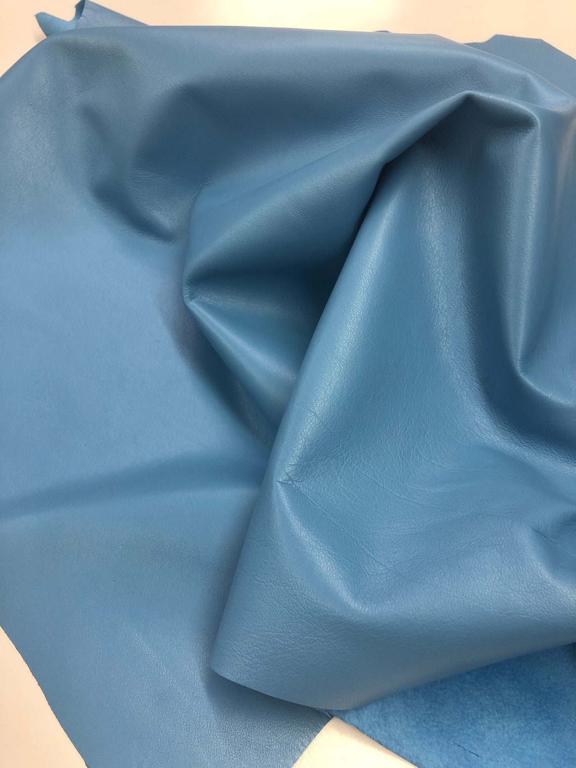 LEATHER SKY BLUE Choose Your Size Leather Sheet Ask for | Etsy
