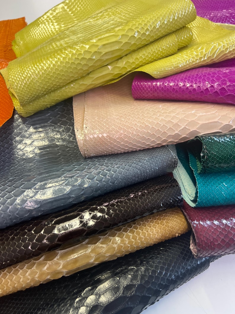 Python Snakeskin Leather Skins- Leather Exotic for Handbags- Leather ...