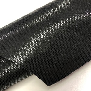 LEATHER 8"x10" Black SHINY DOT Leather/black Cowhide Suede/shiny Black ...