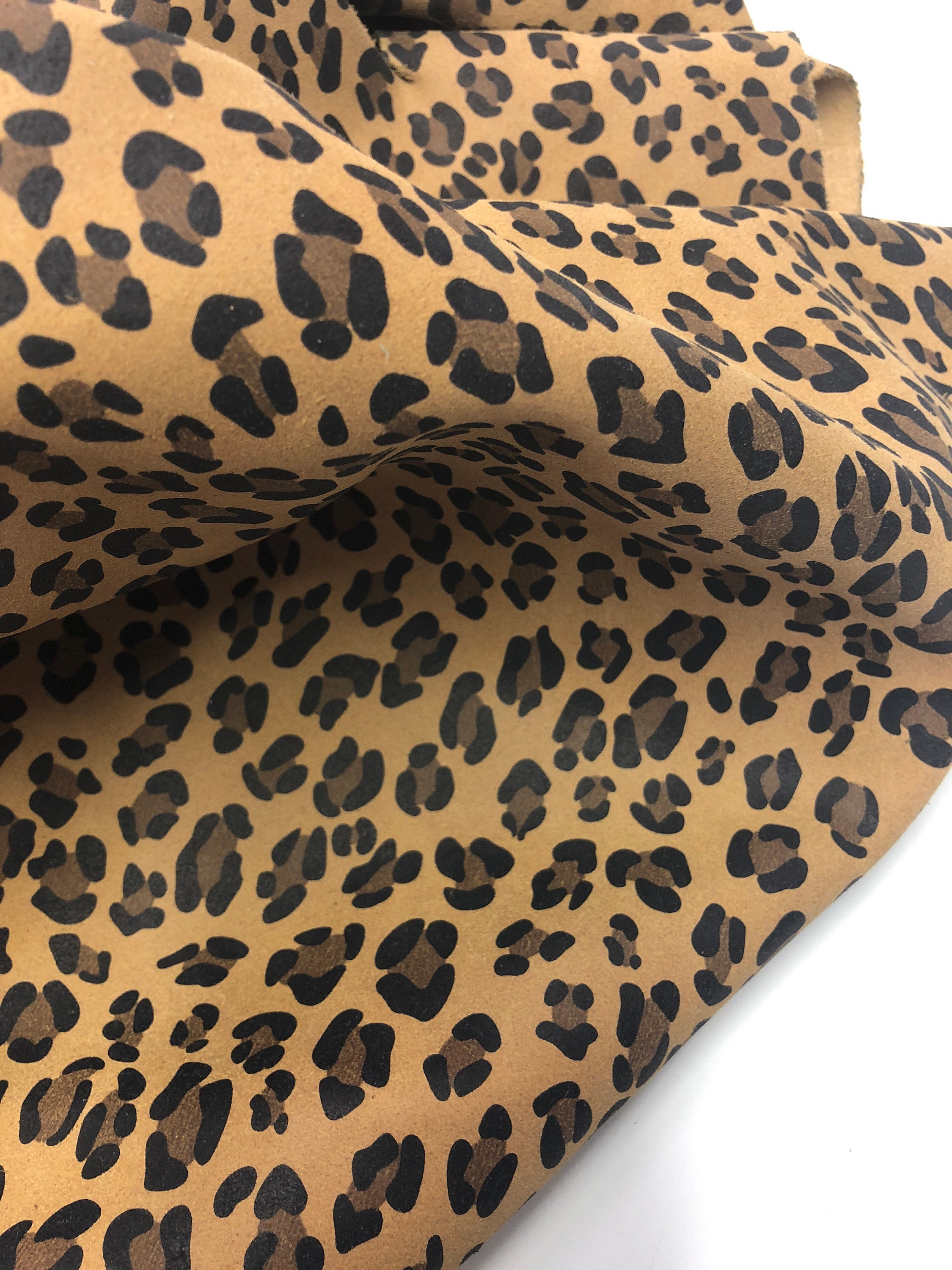 LEATHER JAGUAR LEOPARD Print Genuine Leather You Choose Size | Etsy