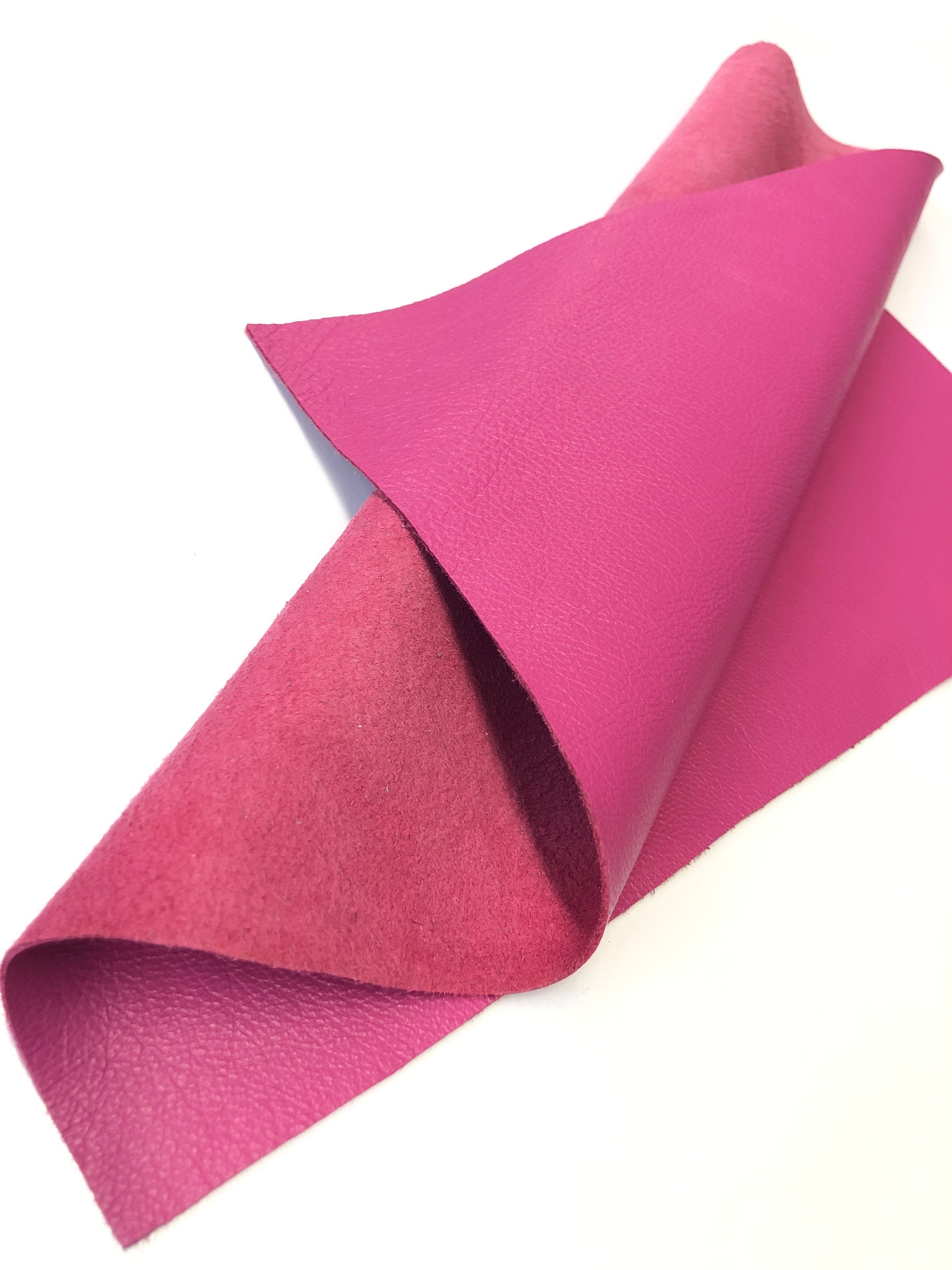 LEATHER Hot Pink Leather,bright Pink Leather Sheet, Leather Skins ...
