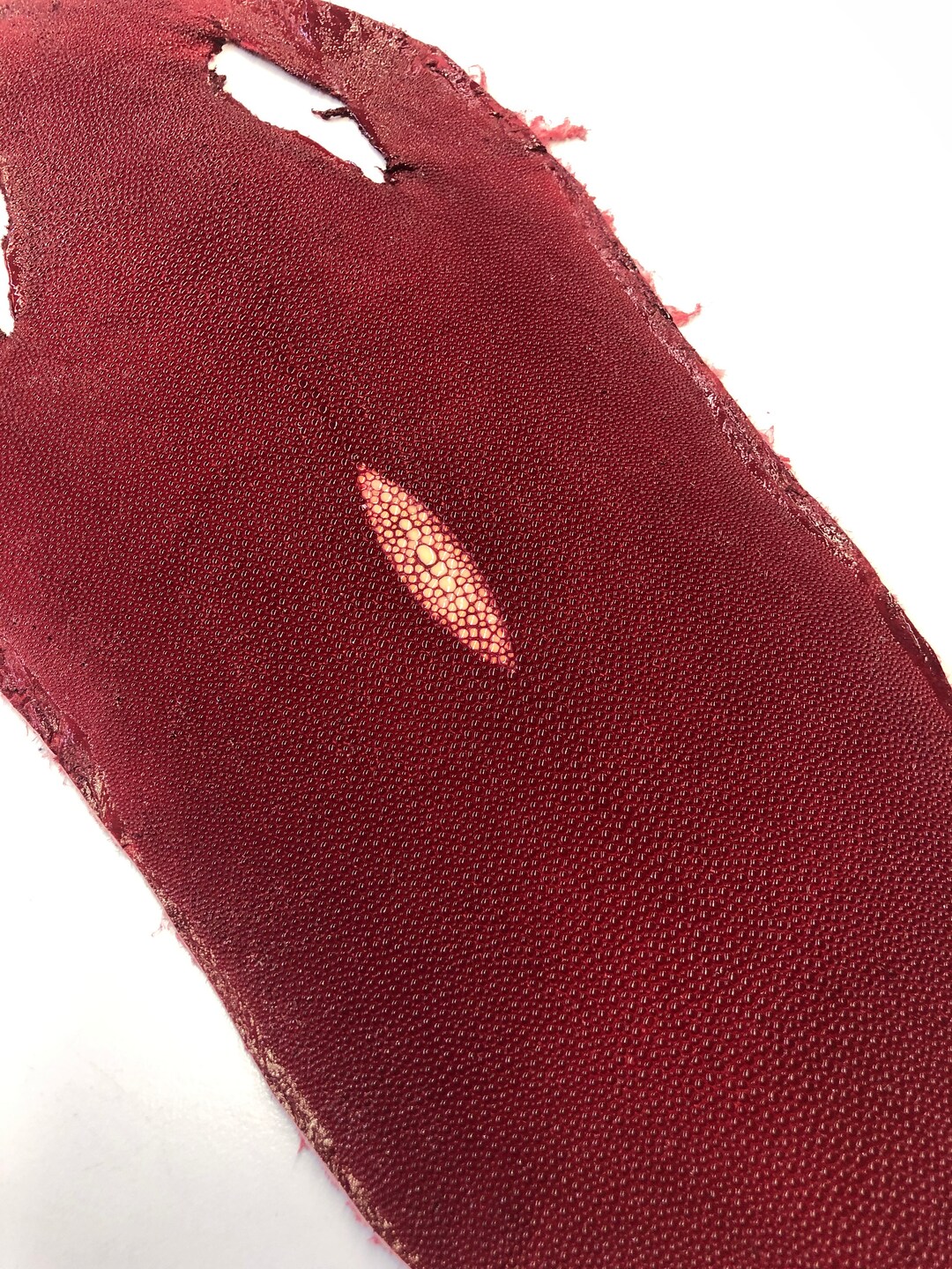 STINGRAY Red Real GENUINE Stingray LEATHER Skins Hide,size 5-6"x10-12 ...