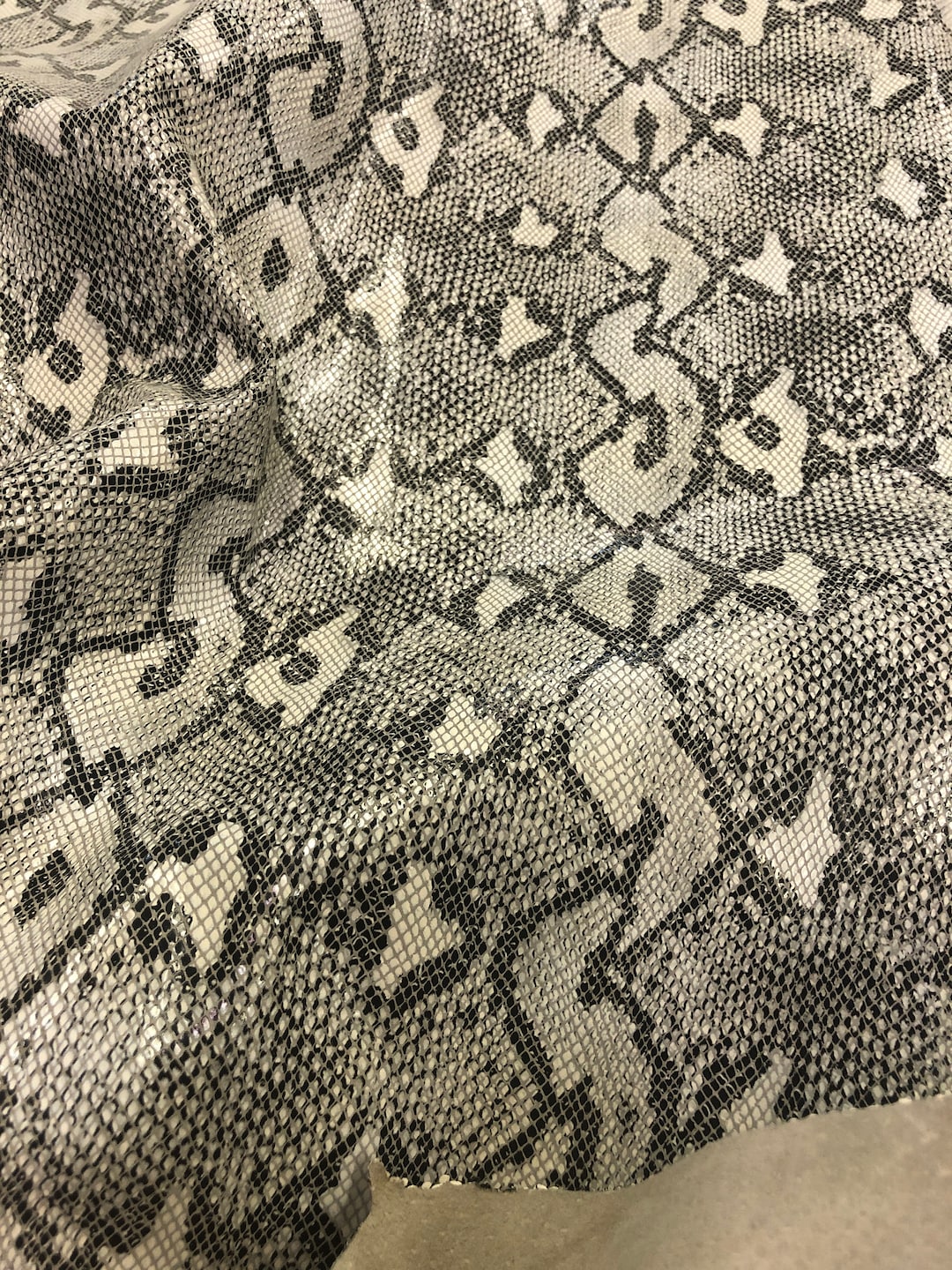 LEATHER 10"x10" SNAKE Print Python/most Realistic Snakeskin/python ...