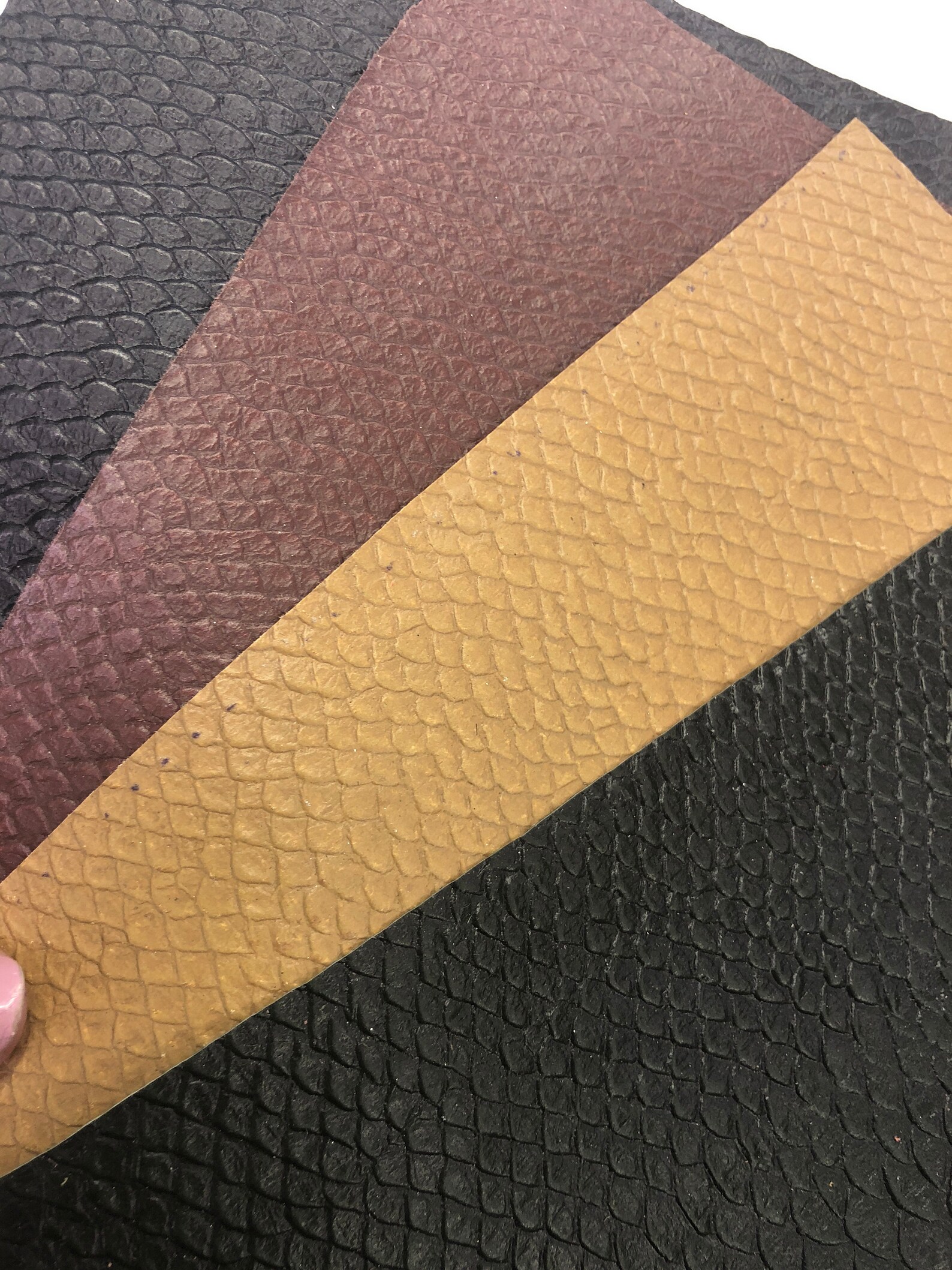 LEATHER MATTE PYTHON Embossed Crafting Sheet Choose Your Color | Etsy