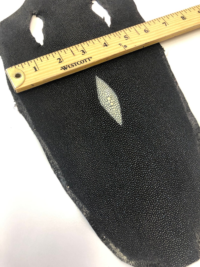 Black Real Exotic GENUINE Stingray LEATHER Hide Skins Skin | Etsy