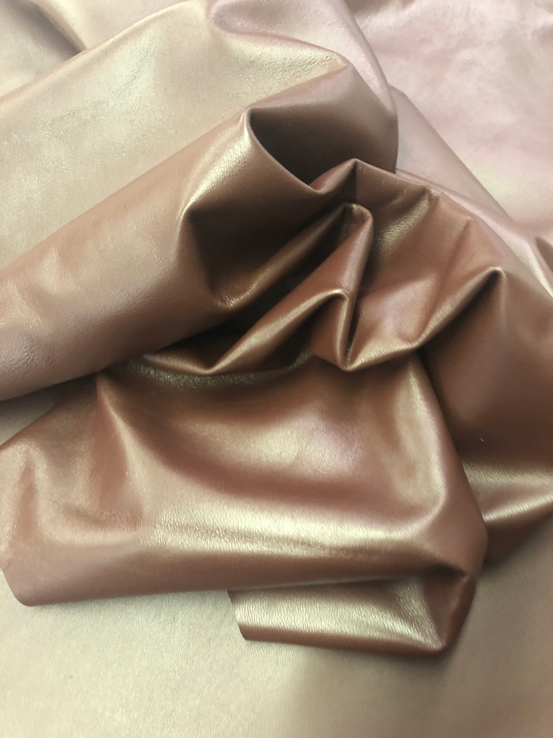 LEATHER Nutmeg Brown Color superb M 7005 Top - Etsy UK