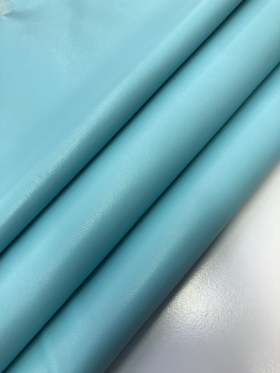 LEATHER 12”x12" Robin Egg Blue LEATHER, Leather Sheet, Light Blue ...