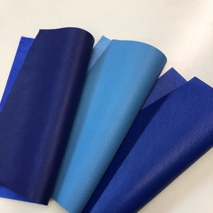 LEATHER Purple 6"x6" Blue Leather Sheet, Sky Blue Leather Skins/royal ...
