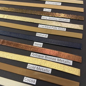 LEATHER 1/2" Double Folded Decorative Leather Trim by the Yard/genuine ...