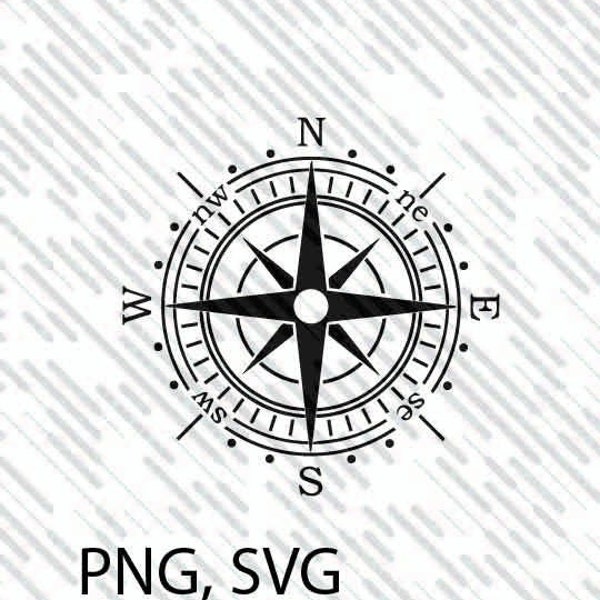 Nautical Compass Cnc File - Etsy