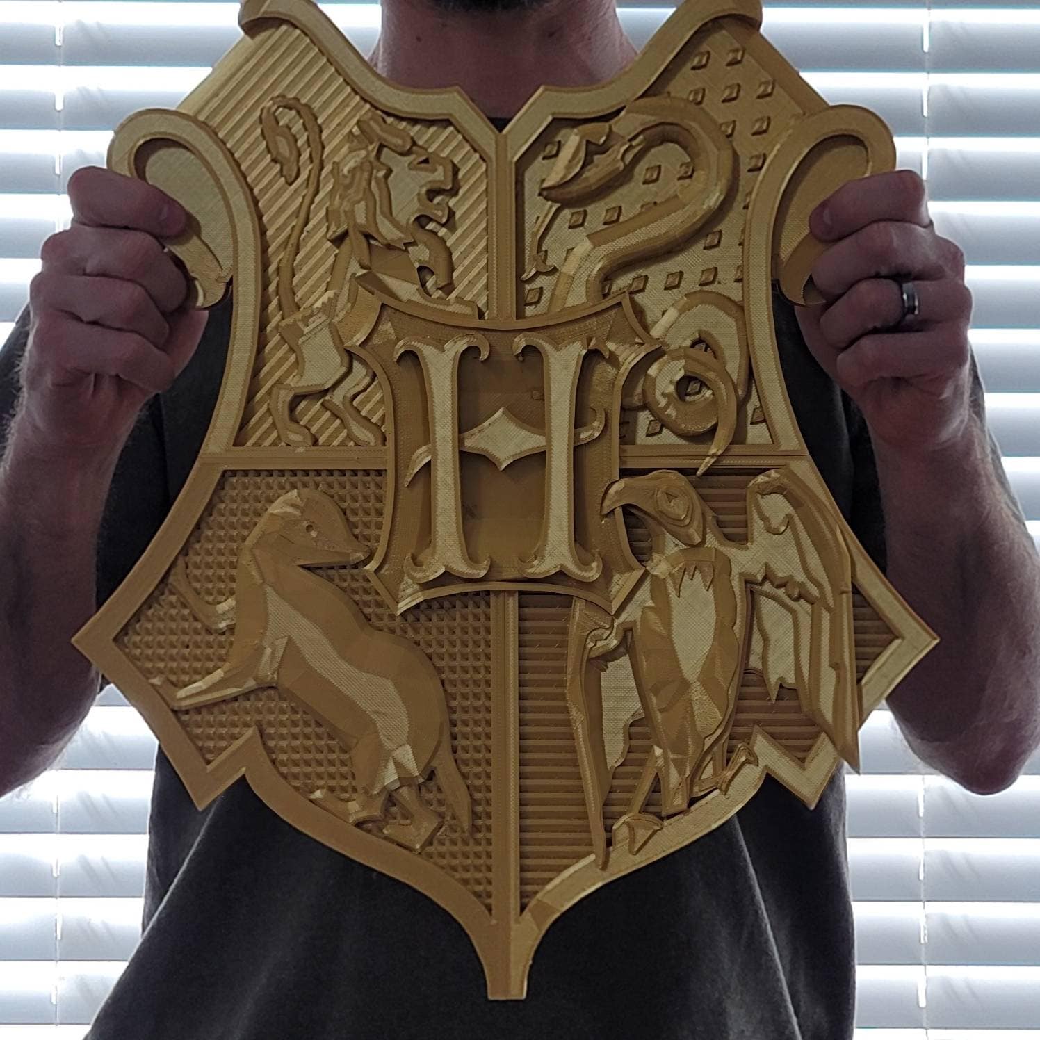 Hogwarts Crest Wall Decor 3D Printed HP Art - Etsy