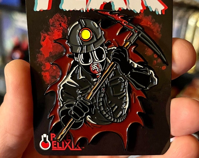 Dimensions of Fear the Miner Horror Enamel Pin - Etsy