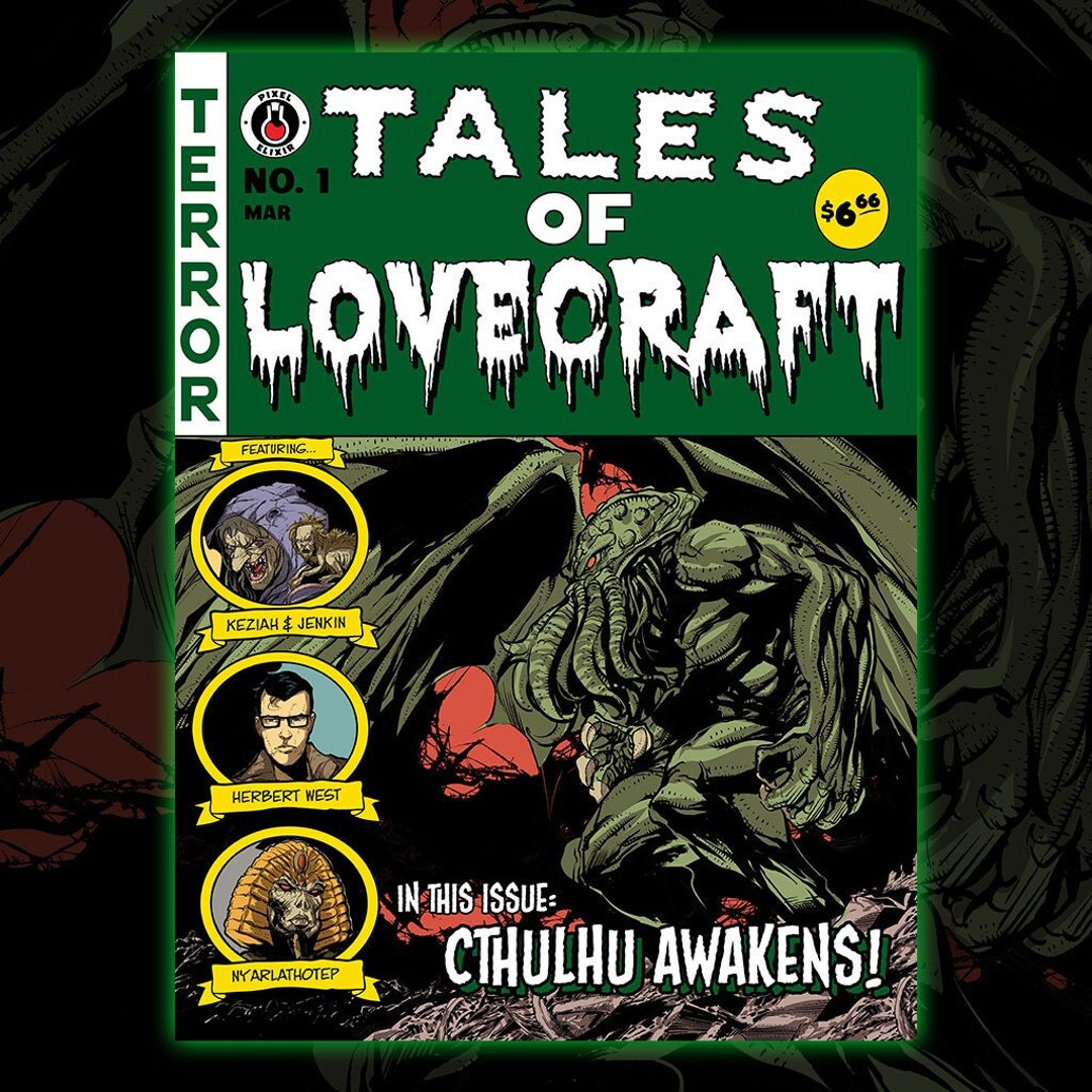 Tales of Lovecraft EC Comics Cthulhu 18" X 24" Giclee Art Print - Etsy