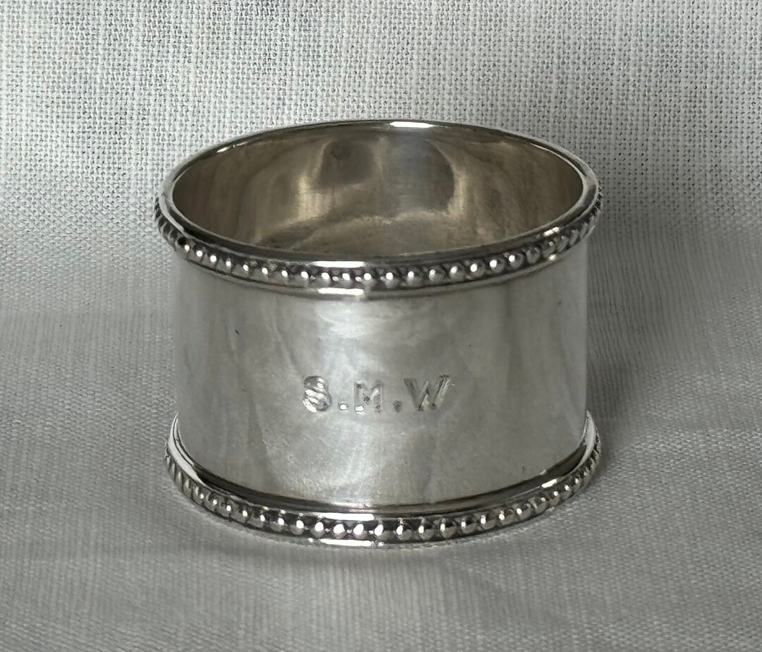 Antique English Napkin Ring Hallmarked for Chester 1924 Monogrammed ...