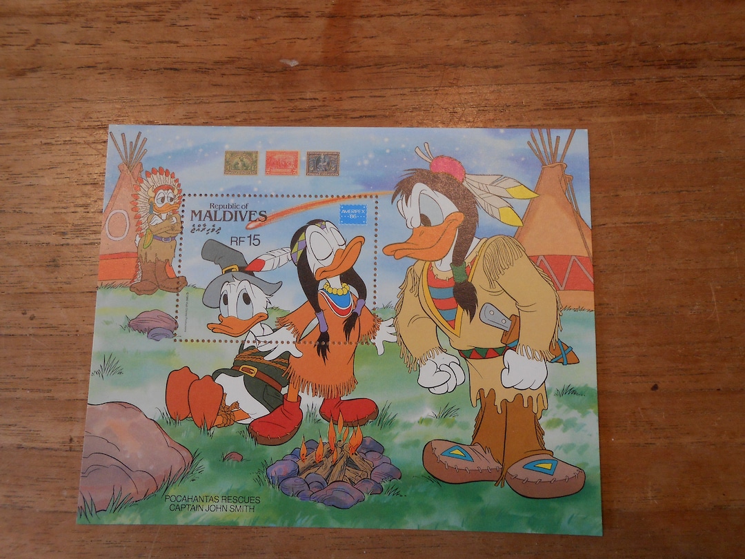 Stamp Block Walt Disney Donald Duck Unused - Etsy
