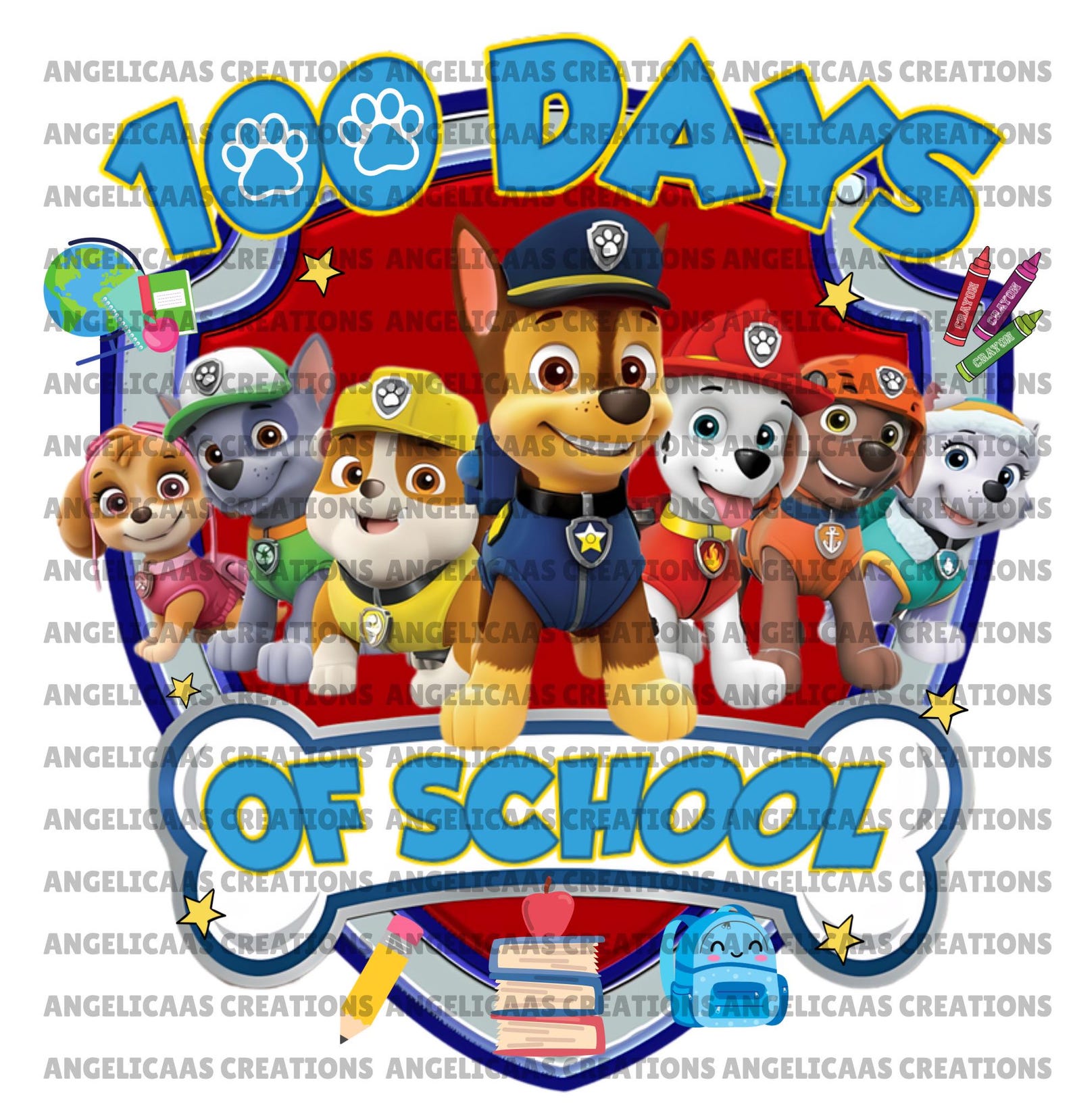 100th Day of School Png/puppy Friends/dog Friends/cartoon/dog Png/paw ...