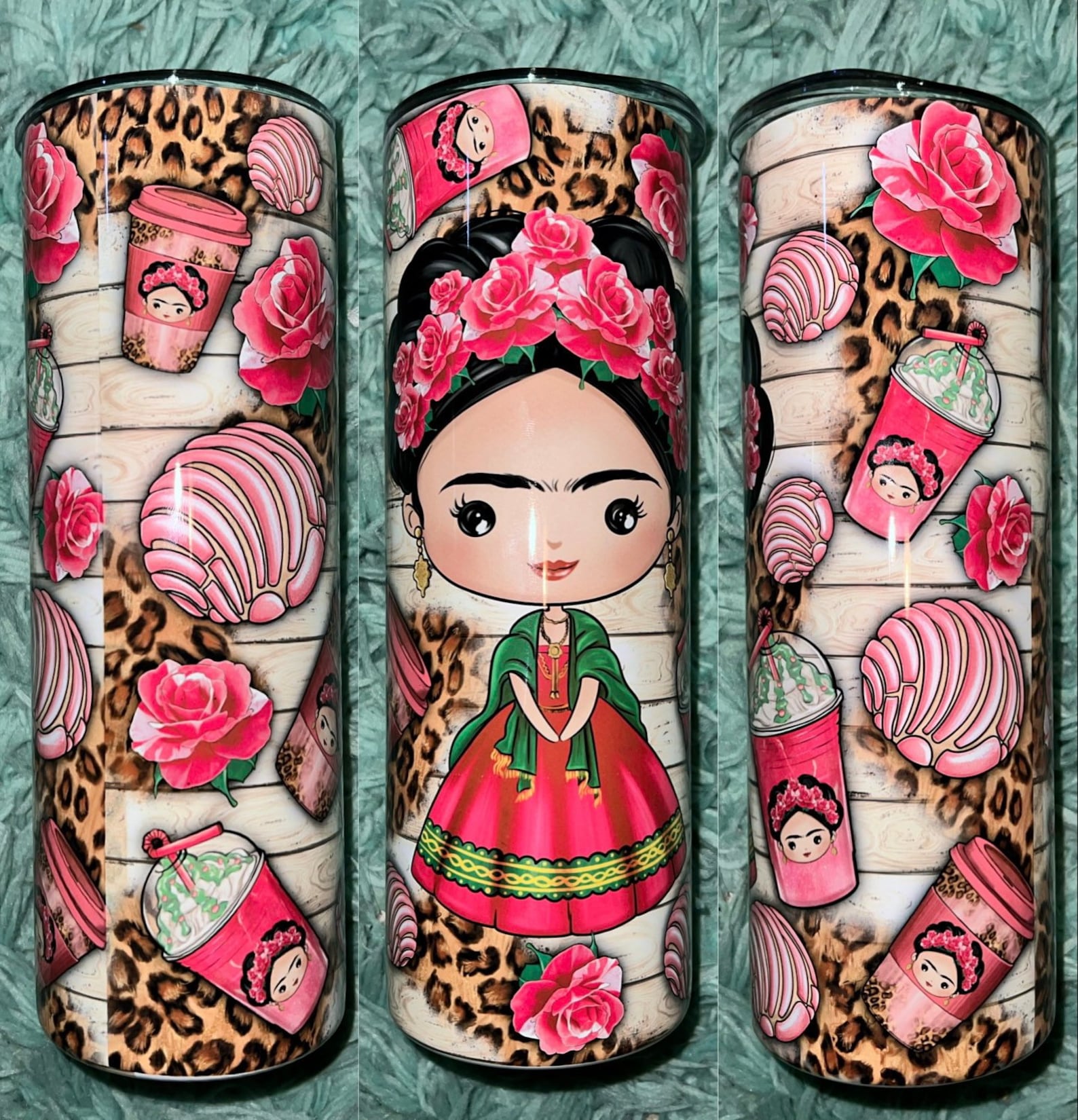 Coffee & Concha/mexican Girl With Coffee/concha’s/pink Conchas/coffee ...