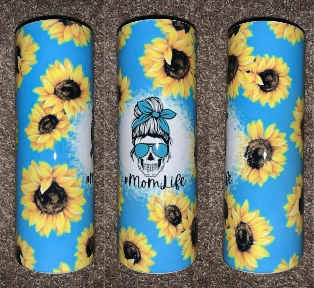 Mom Life Sunflower/blue Sunflower/mom Life/20oz Tumblers/tumbler/custom ...