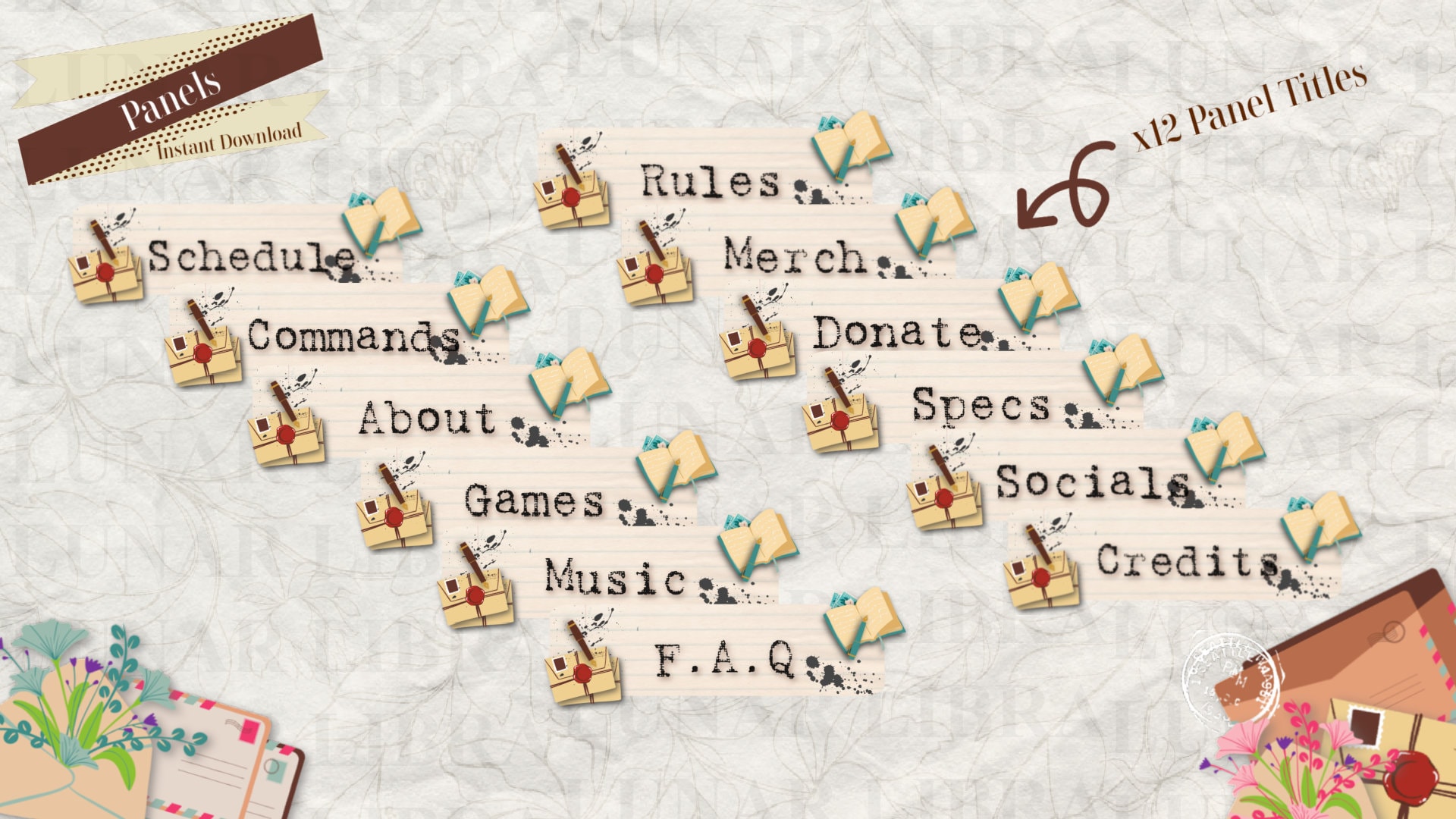 Lovely Letters Stream Package - Twitch Overlays and Scenes - Stream ...