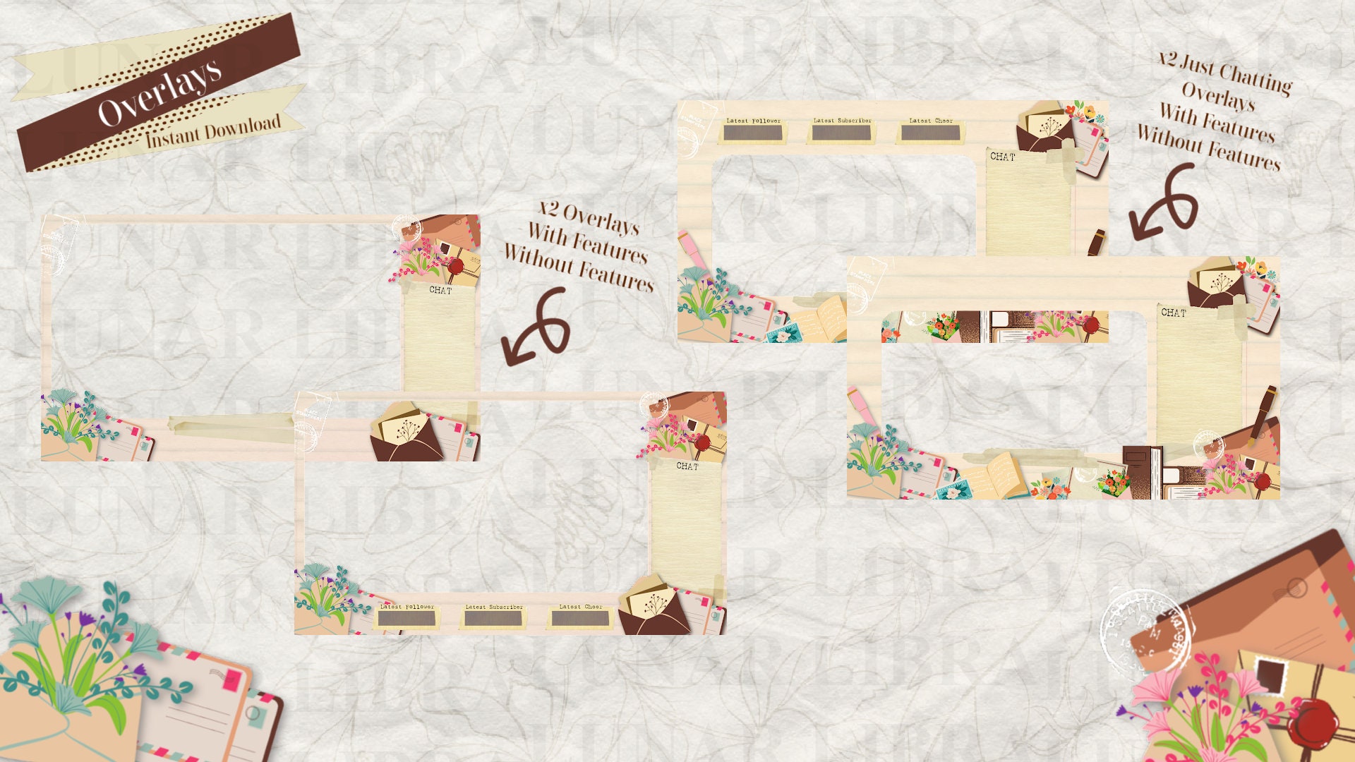 Lovely Letters Stream Package - Twitch Overlays and Scenes - Stream ...