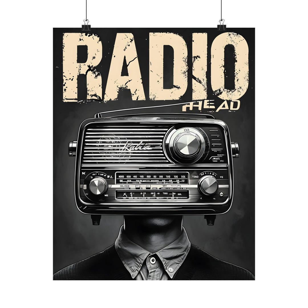 Radio Head Old Style Wall Art Print, Matte Music Band Artwork, Retro ...