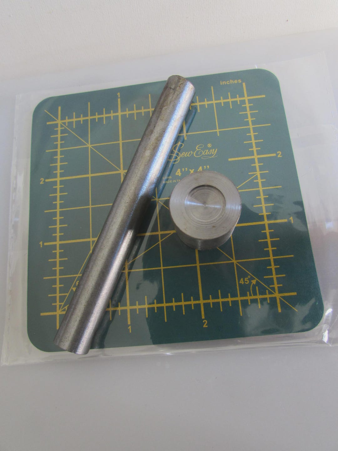 Double Cap Rivet Setting Hand Tool With Anvil + Green Mat-sizes 6mm ...