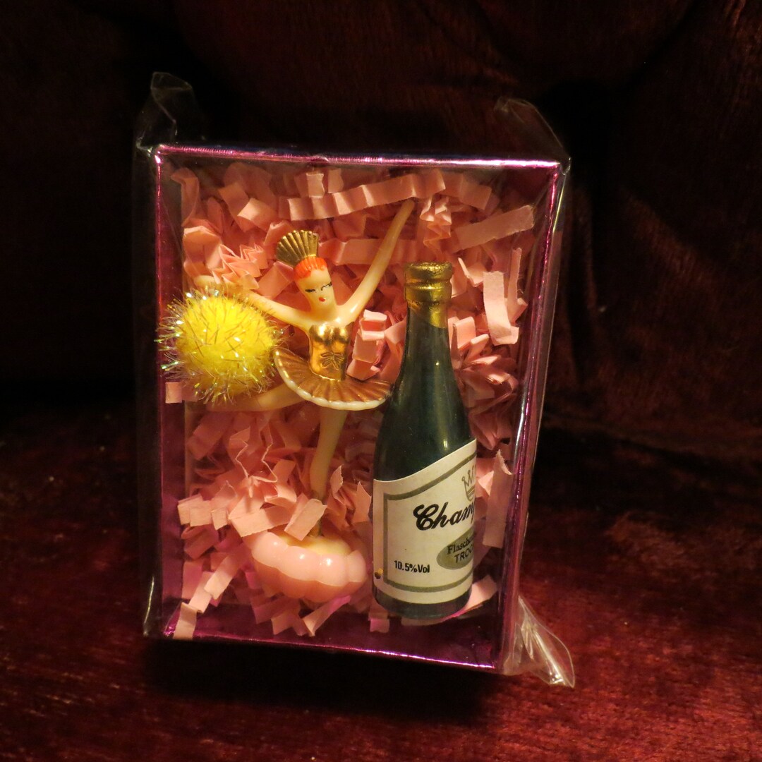 Box Greeting 3-D Crafted W Vintage 70s Figure Ballerina Champagne ...