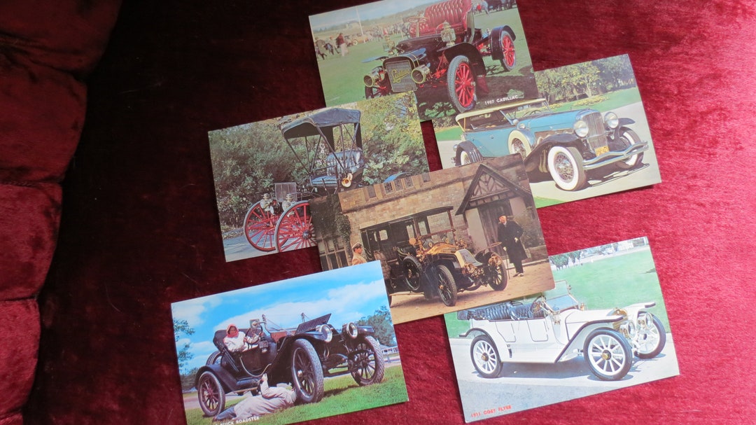 Vintage Set of Six (6) Antique Car Postcards Henry Ford Automobile ...